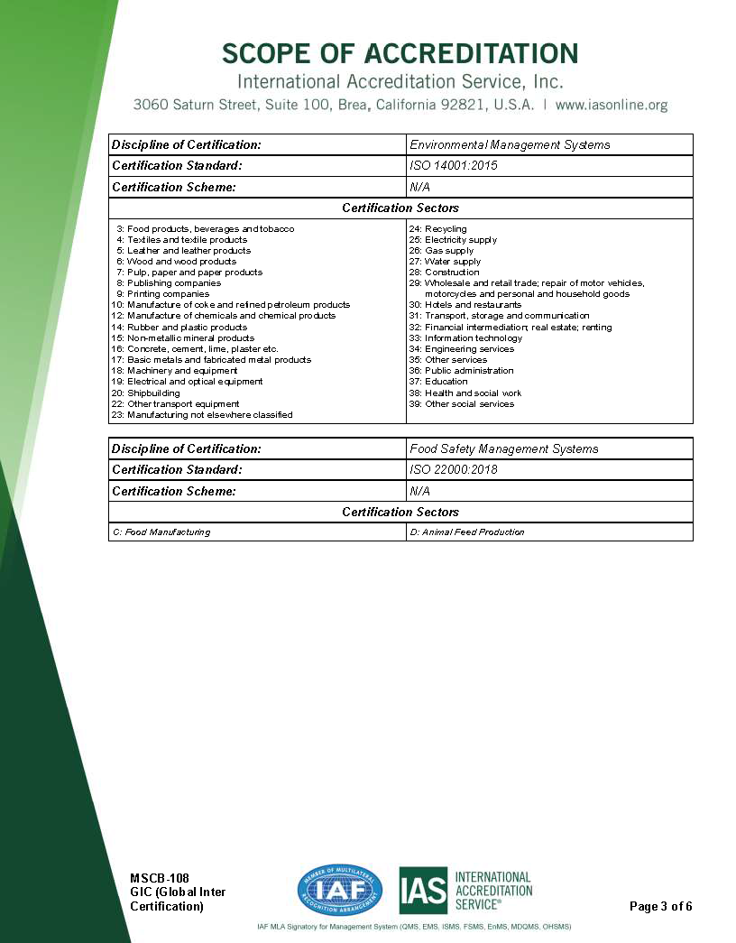 GIC 인정 표준 확장 안내 > GIC 뉴스 | International accredited certification body ...